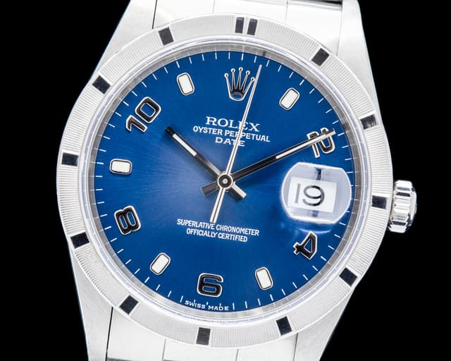 Rolex 15210 Oyster Perpetual Date SS Blue Dial 15210 for Sale ...