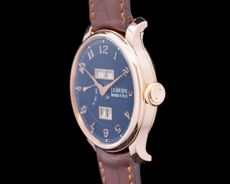 F. P. Journe Quantieme Perpetual 18K Rose Gold Blue Dial QP for Sale ...